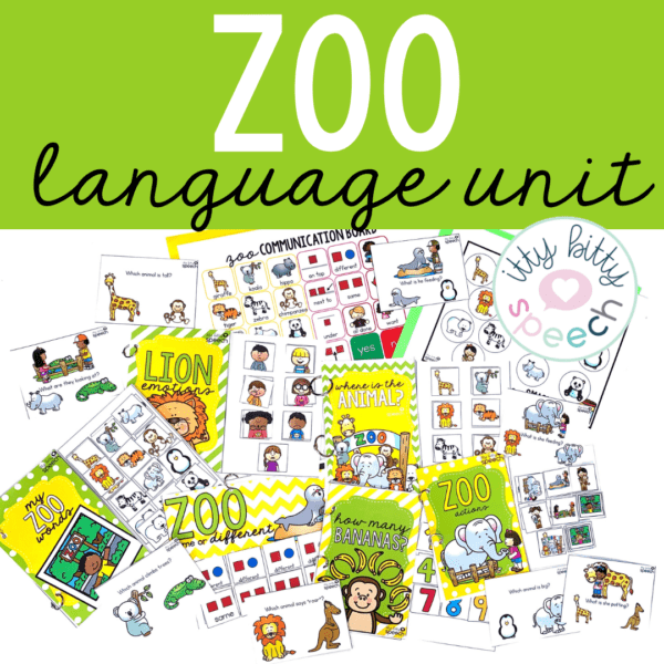 Zoo Animals Interactive Preschool Language Unit for Speech Therapy ...