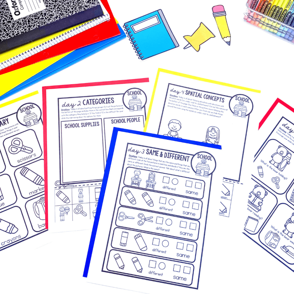 Back to School | No Prep Preschool Language Unit for Speech Therapy ...