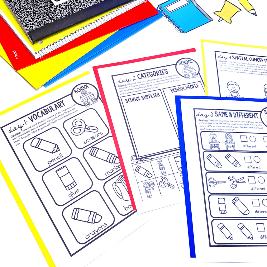 Back to School | No Prep Preschool Language Unit for Speech Therapy ...