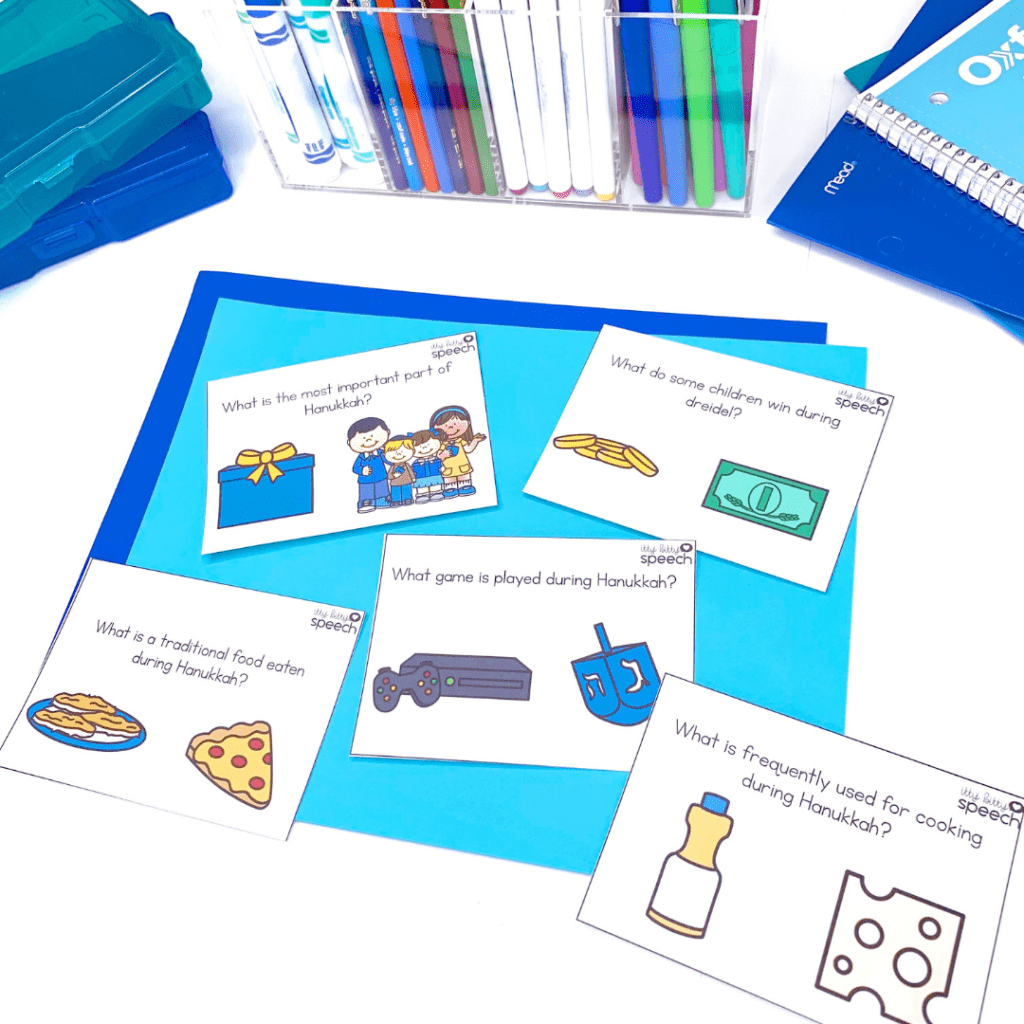 Hanukkah Preschool Speech & Language Therapy Unit (+BOOM Cards) - Itty ...