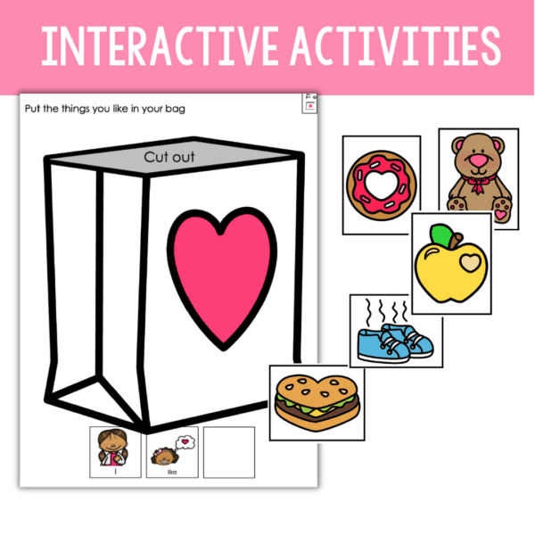 Valentines Day Thematic Core Vocabulary Activities for Speech Therapy ...