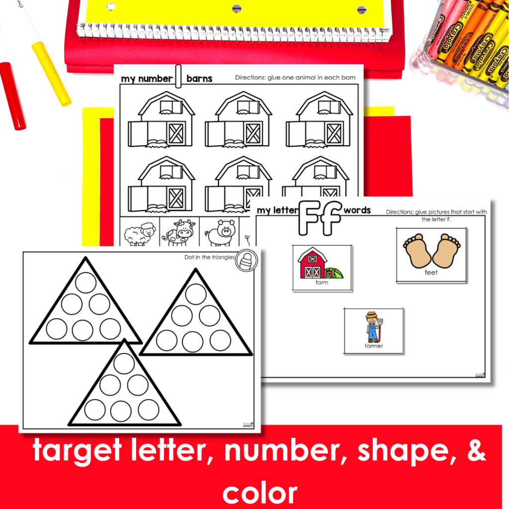 Farm Tot School - Preschool Homeschool Curriculum - Itty Bitty Speech