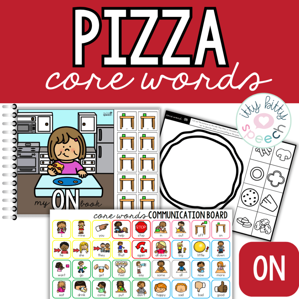 Pizza Core Word Vocabulary Activities for Speech Therapy, Special ...