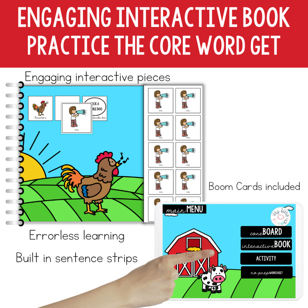 Farm Animals Core Words Vocabulary Activities for Speech Therapy - Itty ...