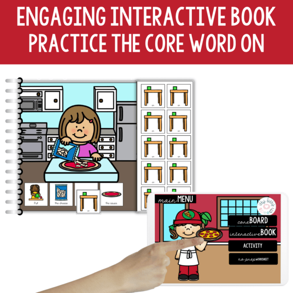 Pizza Core Word Vocabulary Activities for Speech Therapy, Special ...