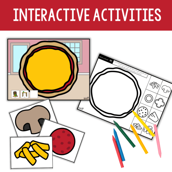 Pizza Core Word Vocabulary Activities for Speech Therapy, Special ...