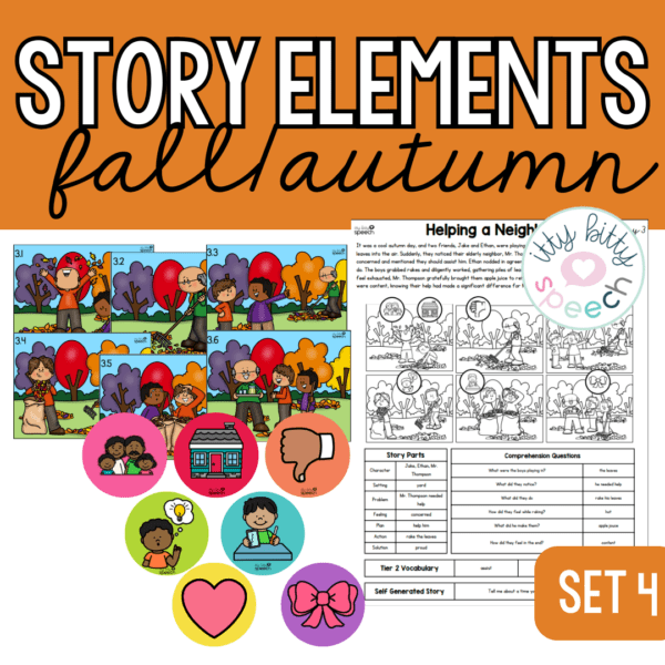 Fall Story Grammar & Sequencing Pack | Speech Therapy Narrative Skills ...