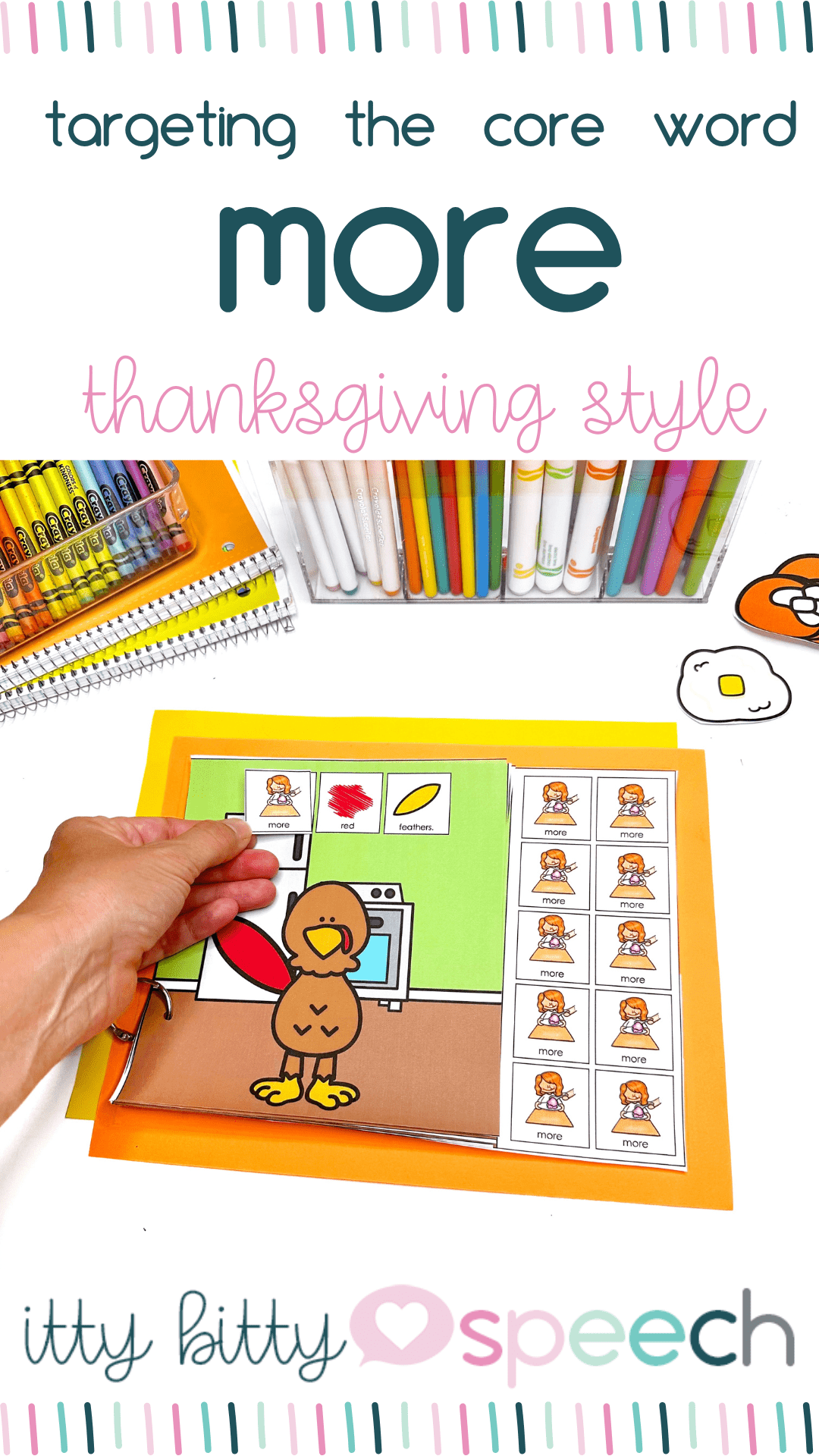 How to Target the Core Word "More" in Speech Therapy for Thanksgiving ...