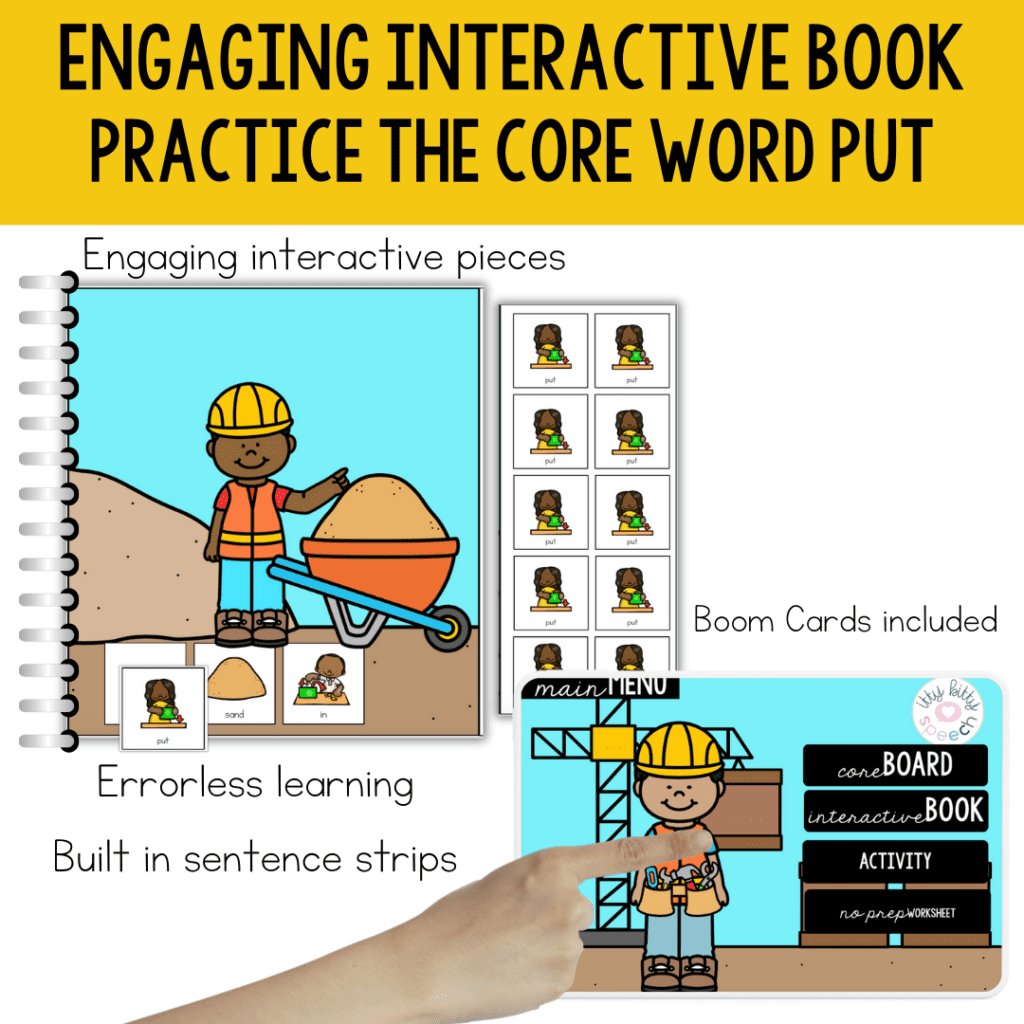 Construction Building Core Word Vocabulary Activities for Speech ...