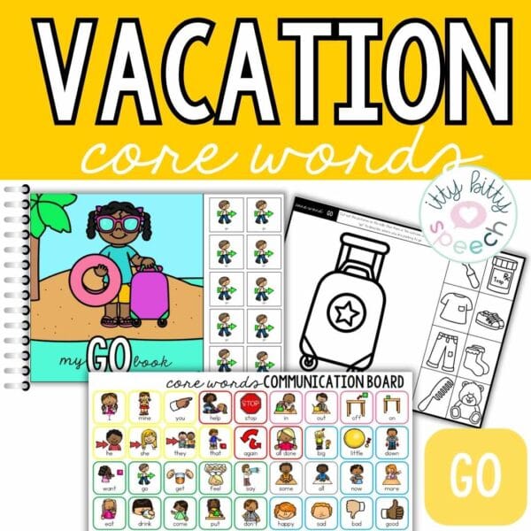 Summer Vacation & Travel Core Word Vocabulary Activities for Speech ...