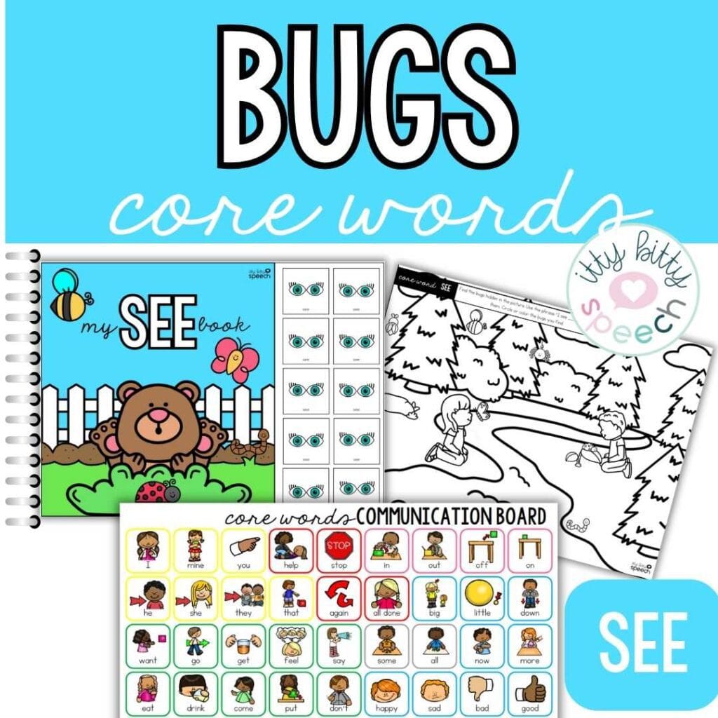 Bugs & Insects Core Vocabulary Activities for Spring Speech Therapy ...