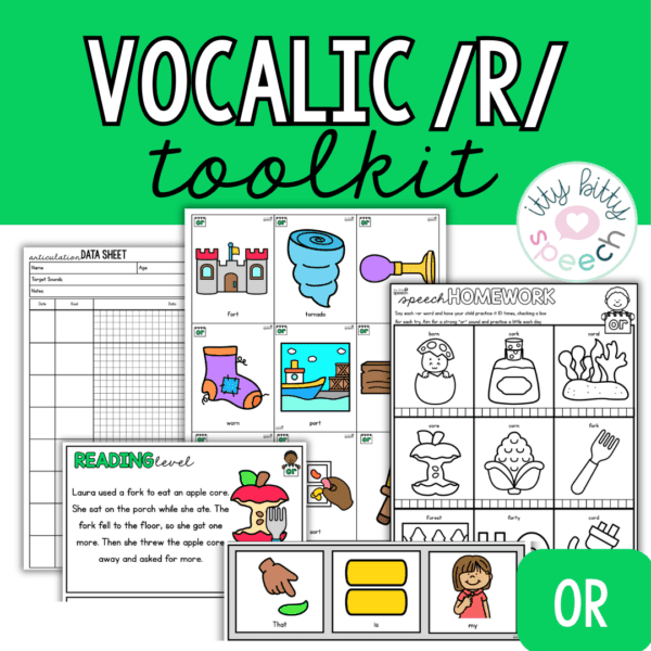 OR Sound Vocalic R Activities | Articulation Teaching Visuals for ...