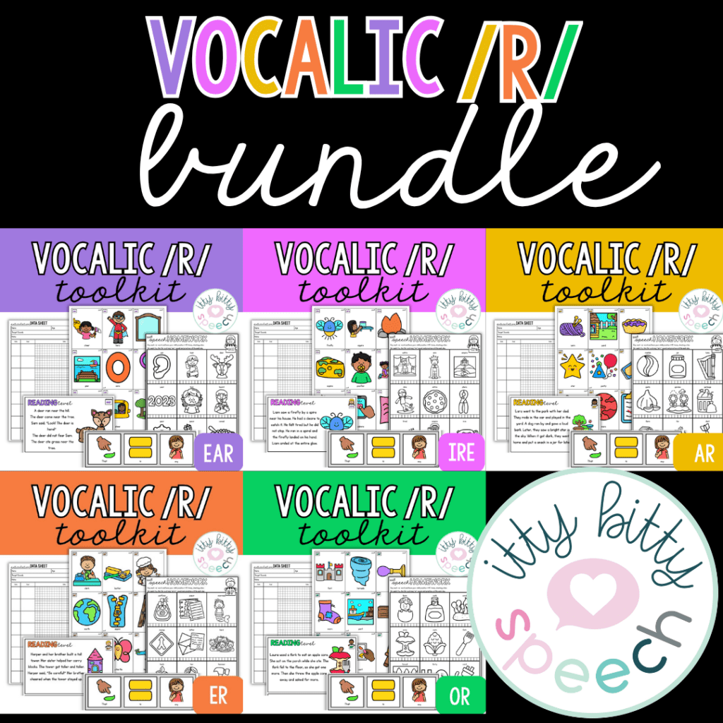 Vocalic R Articulation Toolkit Bundle | ER, AR, OR, IRE, and EAR Speech ...